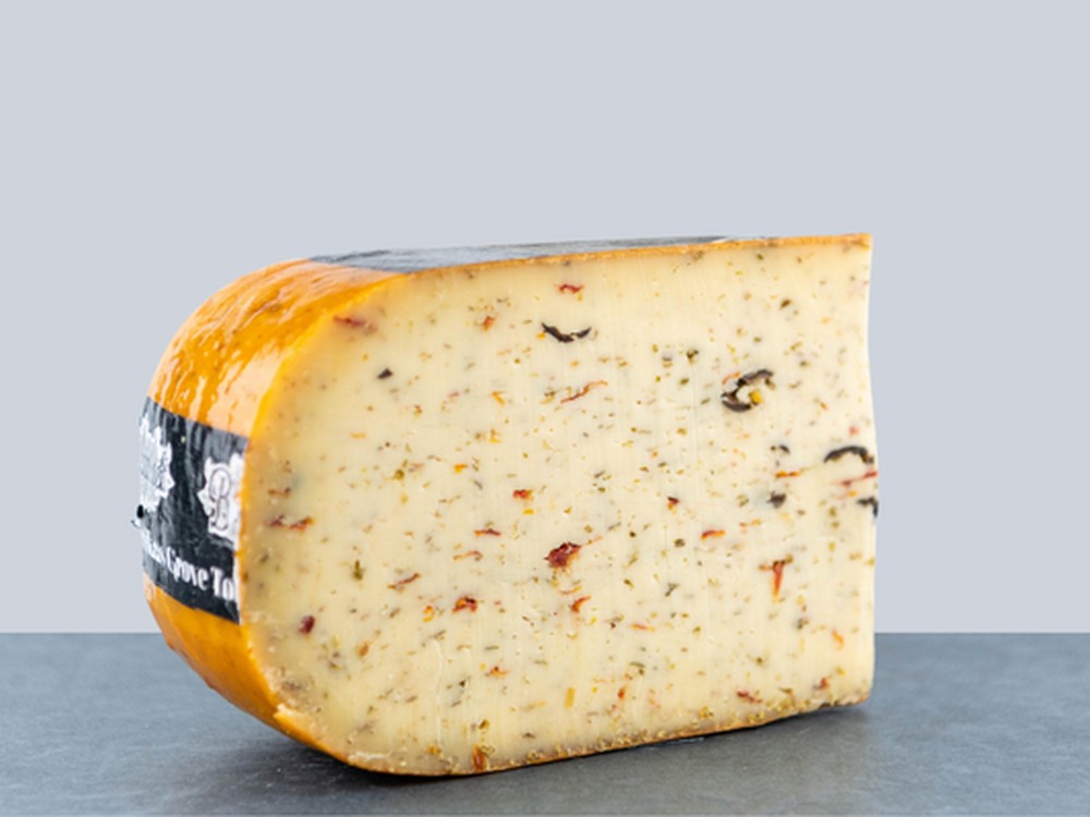 What is Olive and Tomato Farmhouse Cheese?